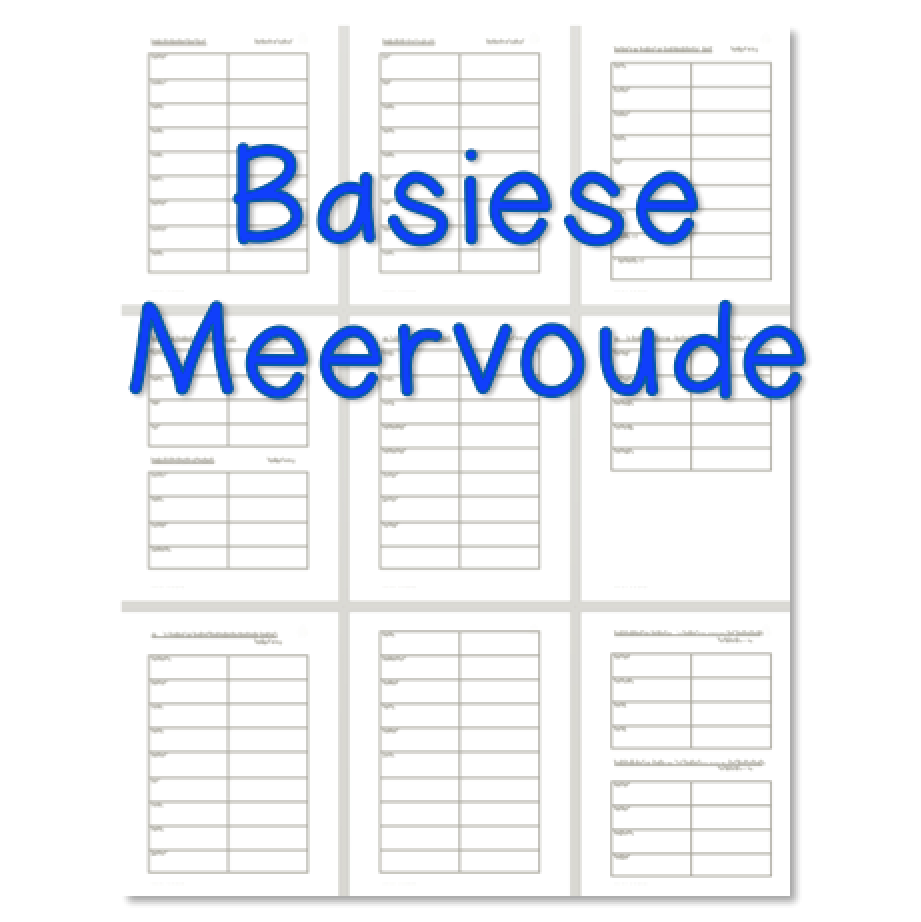 Basiese meervoude | © My Klaskamer - idees en gedagtes uit 'n juffrou ...