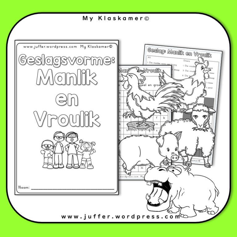 Geslag: Manlik en Vroulik | © My Klaskamer - idees en gedagtes uit 'n ...